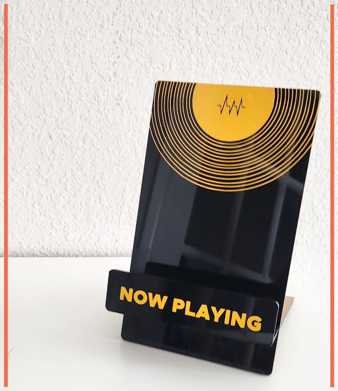 Acrylic Vinyl Record Stand With "now Playing" Sign - Etsy