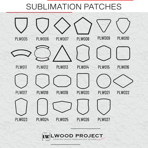 PATCH BLANKS Sublimation Satin Merrow Stitch Border - Etsy