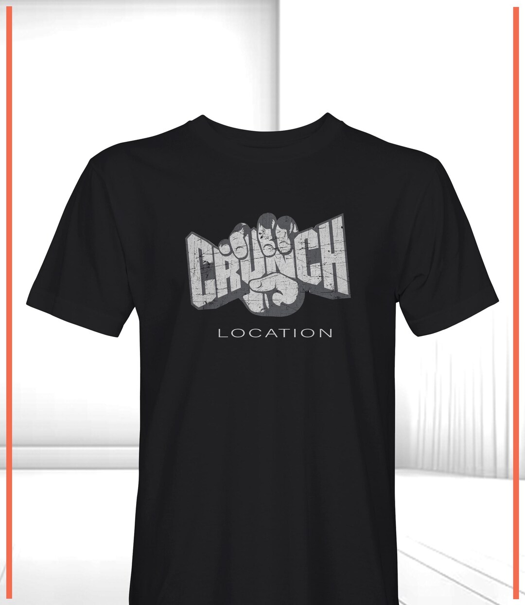 Unisex Soft-style Color T-shirts With Crunch Fitness Graphic // Front ...
