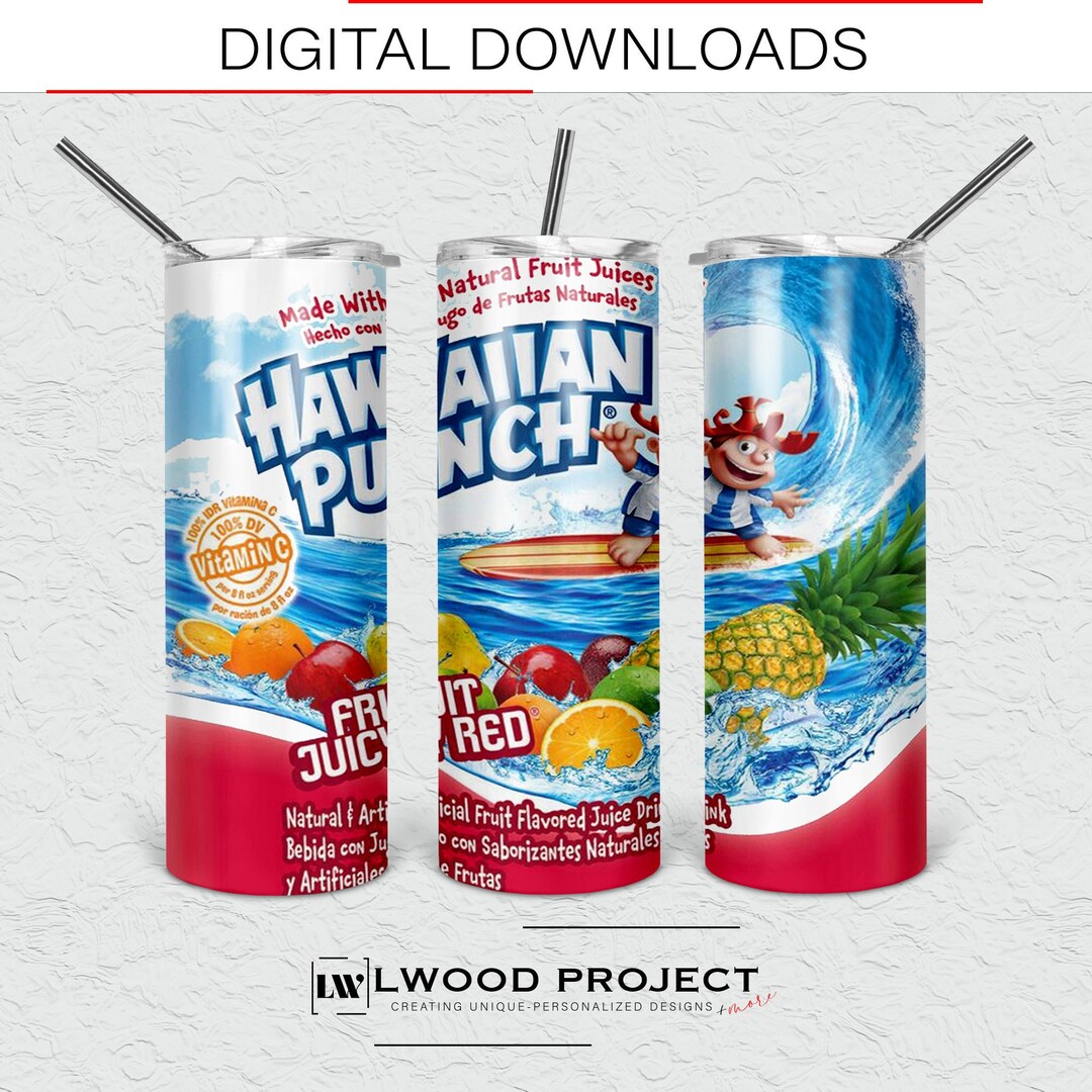 DIGITAL WRAPS Hawaiian Punch 20 Oz Skinny Design Sublimation Template ...