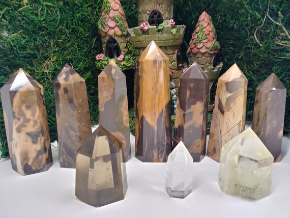 Ancient Stone Xylopal Fossil Crystal Generator Tower - Etsy