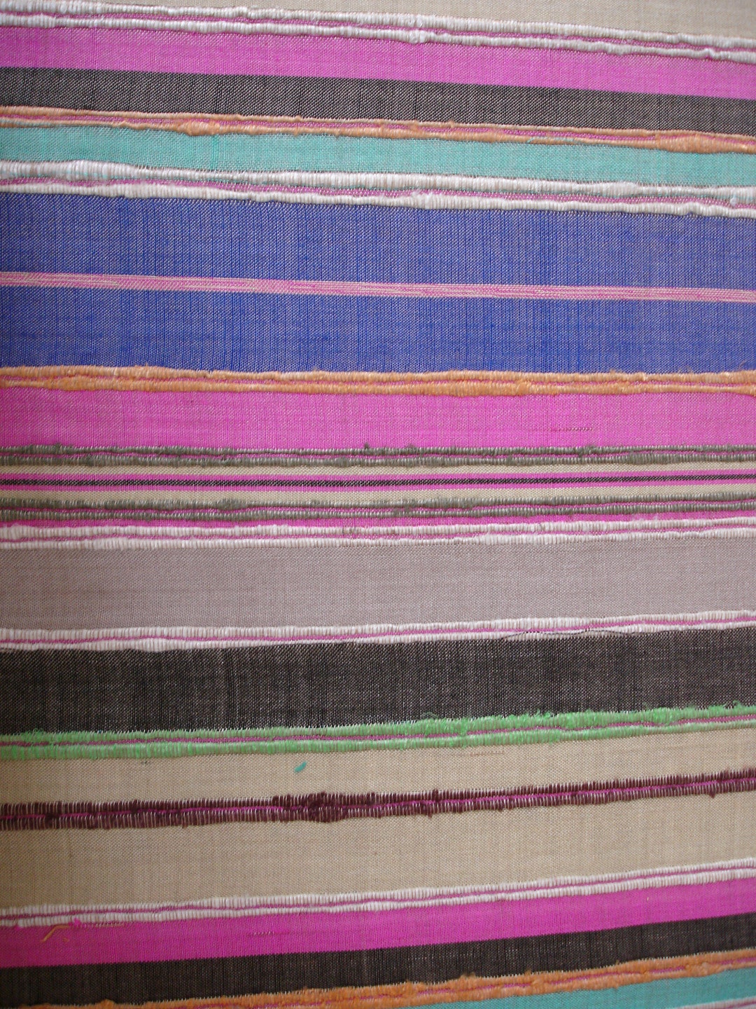 Silk Multi-Color Stripe Fabric Yardage 2 1/4 yds x 37 1/2 wide - Etsy.de