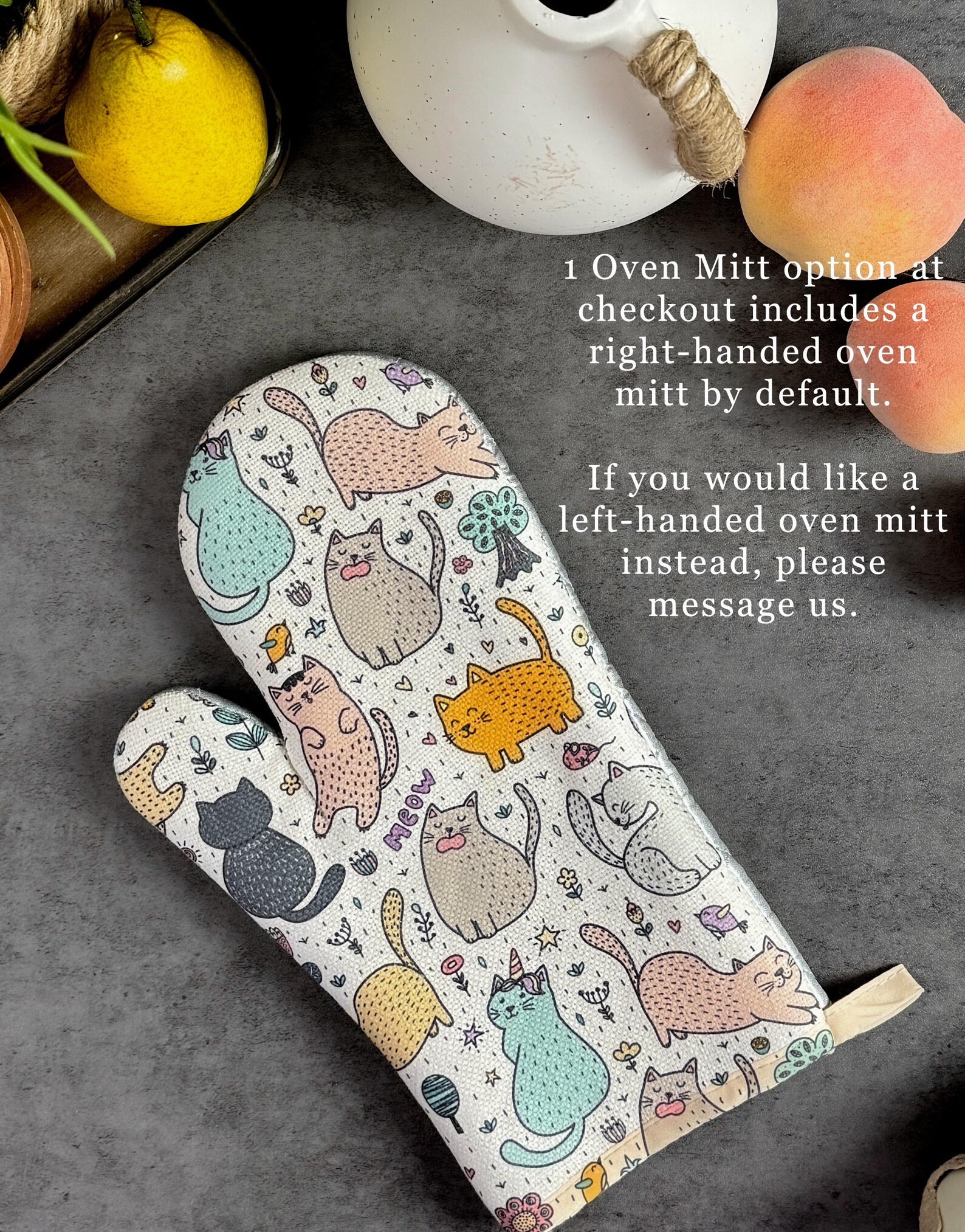 Cat Lover Kitchen Gift Set Oven Mitt Pot Holder Cooking Bundle for ...