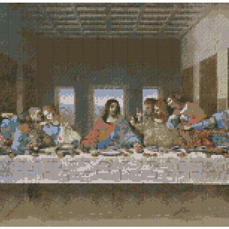 Last Supper Cross Stitch - Etsy