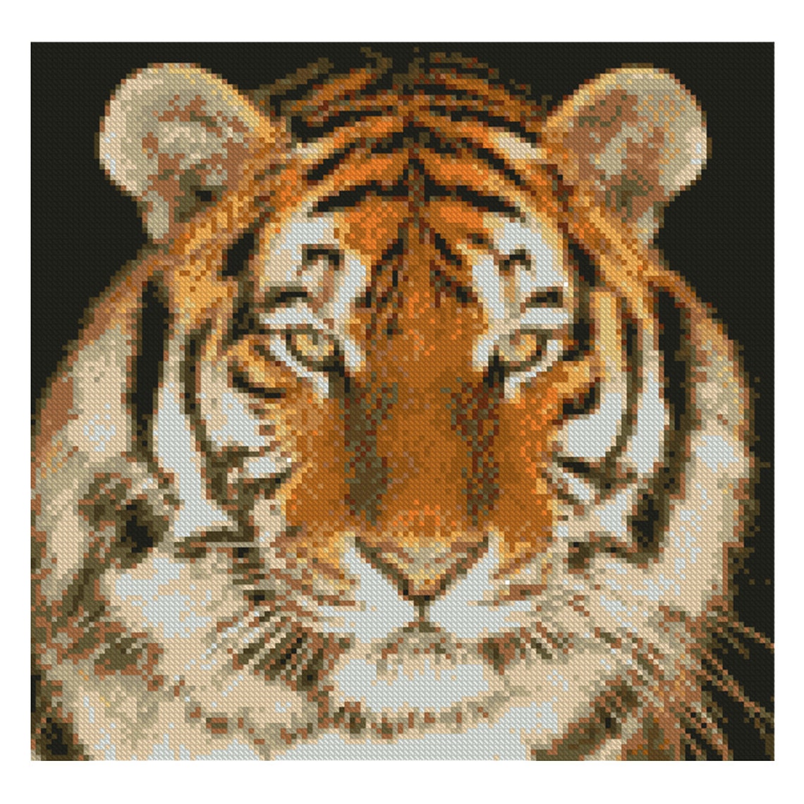 Tiger Head Complete Counted Cross Stitch Kit 13 X - Etsy
