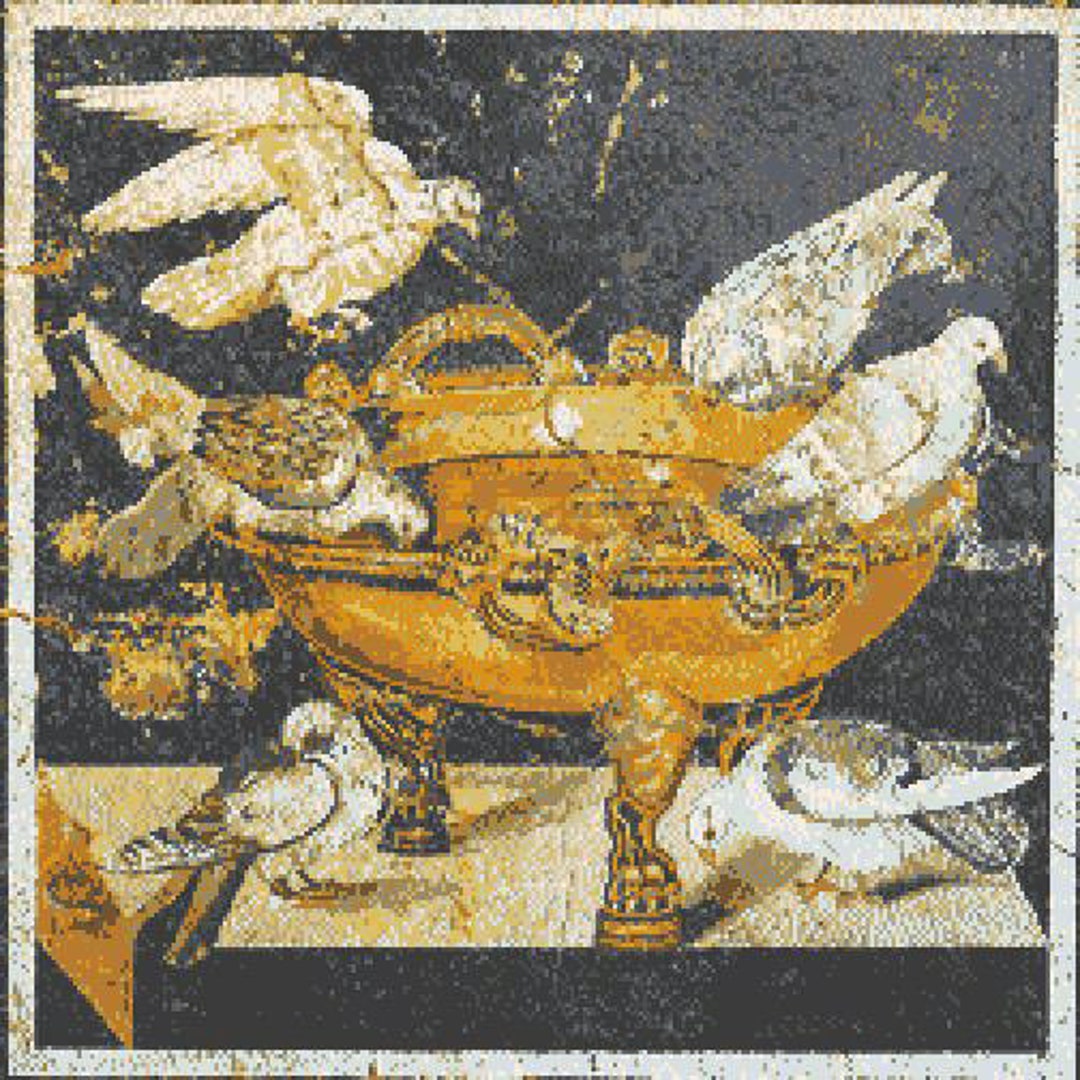 Pompeii Roman Mosaic Mapli Italy Counted Cross Stitch Kit 18 X 18 14 ...
