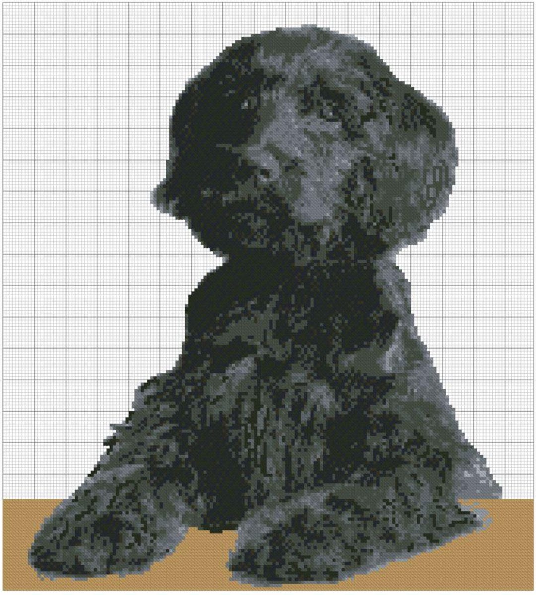 Labradoodle Dog Puppy Counted Cross Stitch Kit 12" X 13" - Etsy