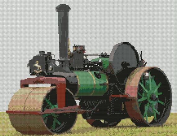 Steam Roller Traction Engine Counted Cross Stitch Kit 19 - Etsy