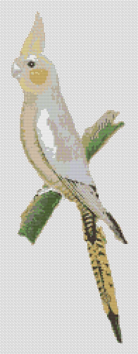 Cockatiel Bird Parakeet Counted Cross Stitch Kit 6.5" X 18" 14 Count - Etsy
