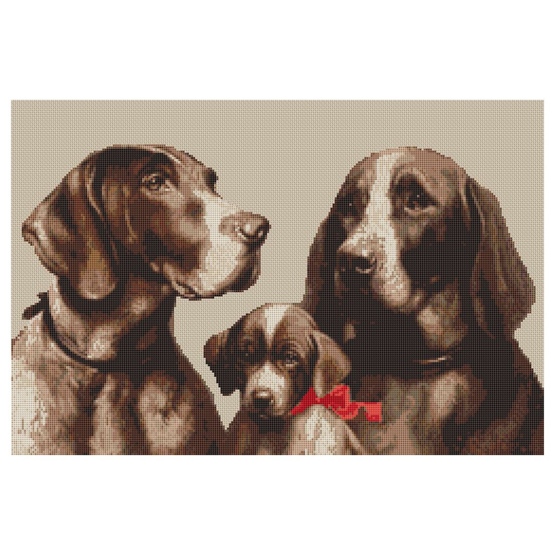 German Shorthaired Pointer Dog Puppy Counted Cross Stitch Kit 18" X 12 ...