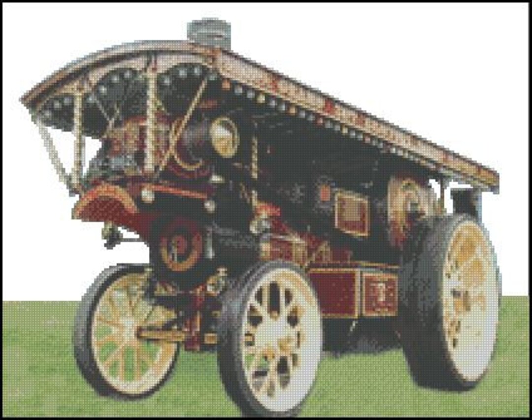 Showmans Traction Steam Engine Counted Cross Stitch Kit 15 X 12 - Etsy