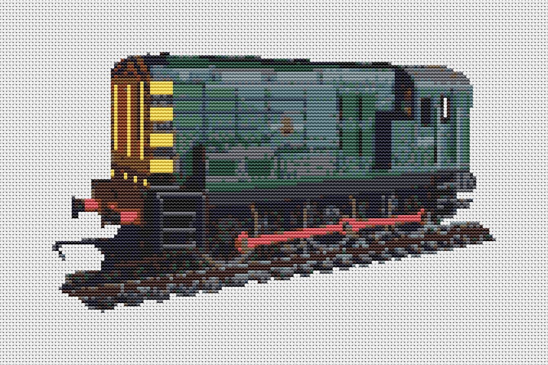 Model Train Railway Counted Cross Stitch Kit - Etsy