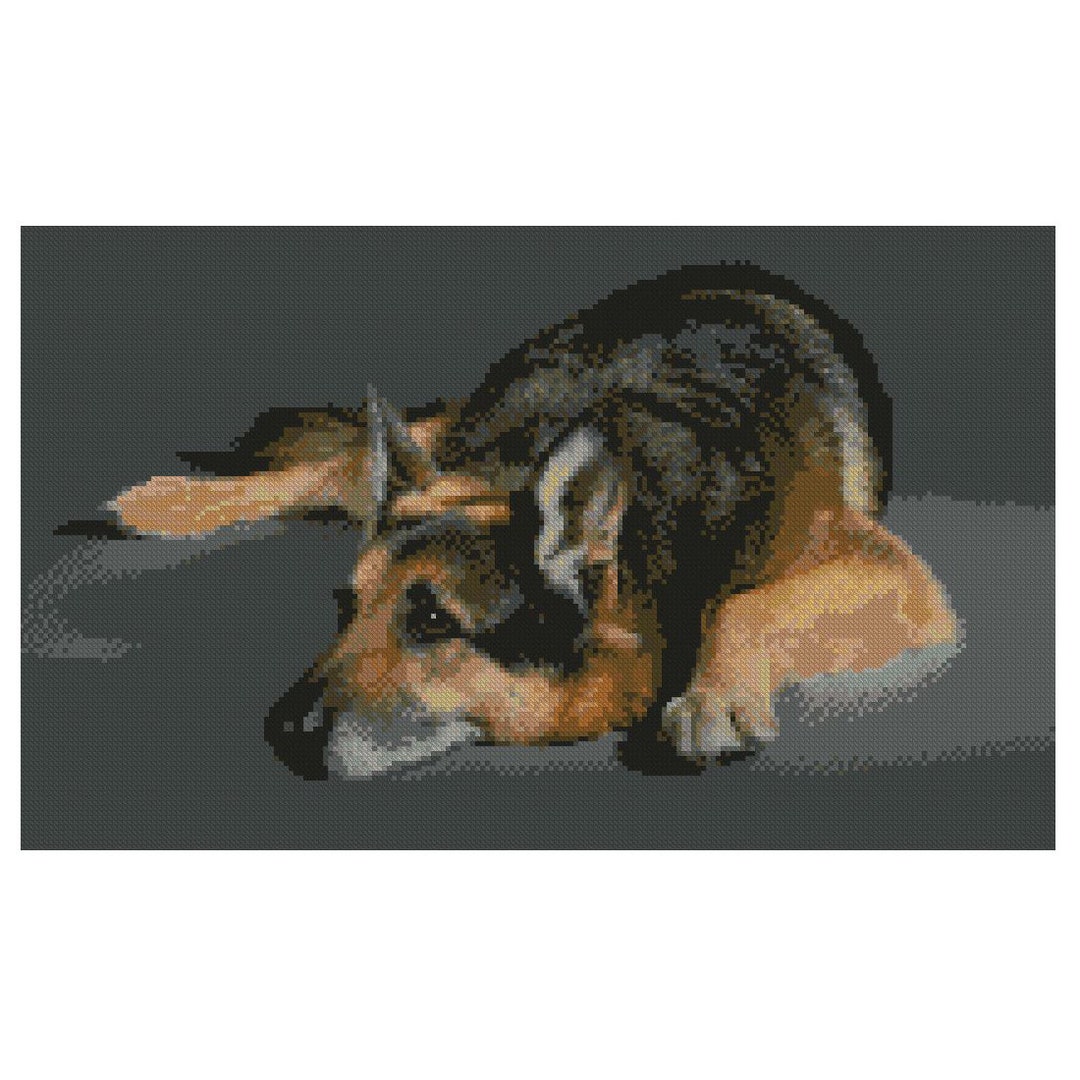 German Shepherd Alsation Counted Cross Stitch Kit 15 X 9 - Etsy