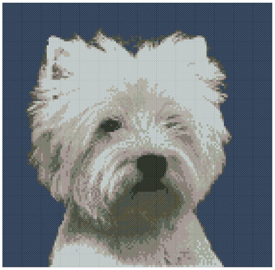 West Highland Terrier Counted Cross Stitch 12.5 X 12.5 11 Count Westie ...