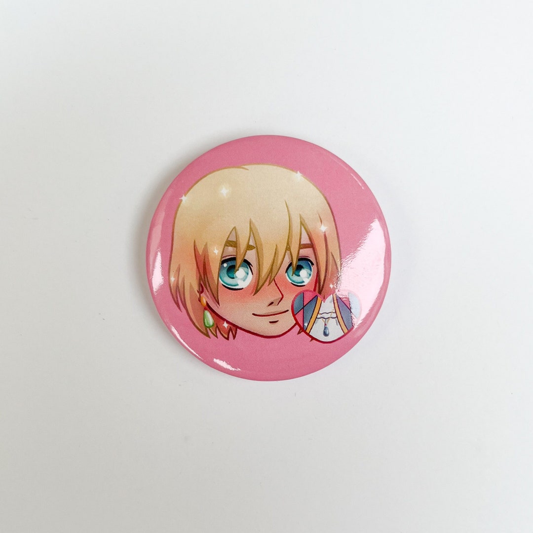 Wizard Anime Movie Chibi Head Button Blonde Wizard - Etsy