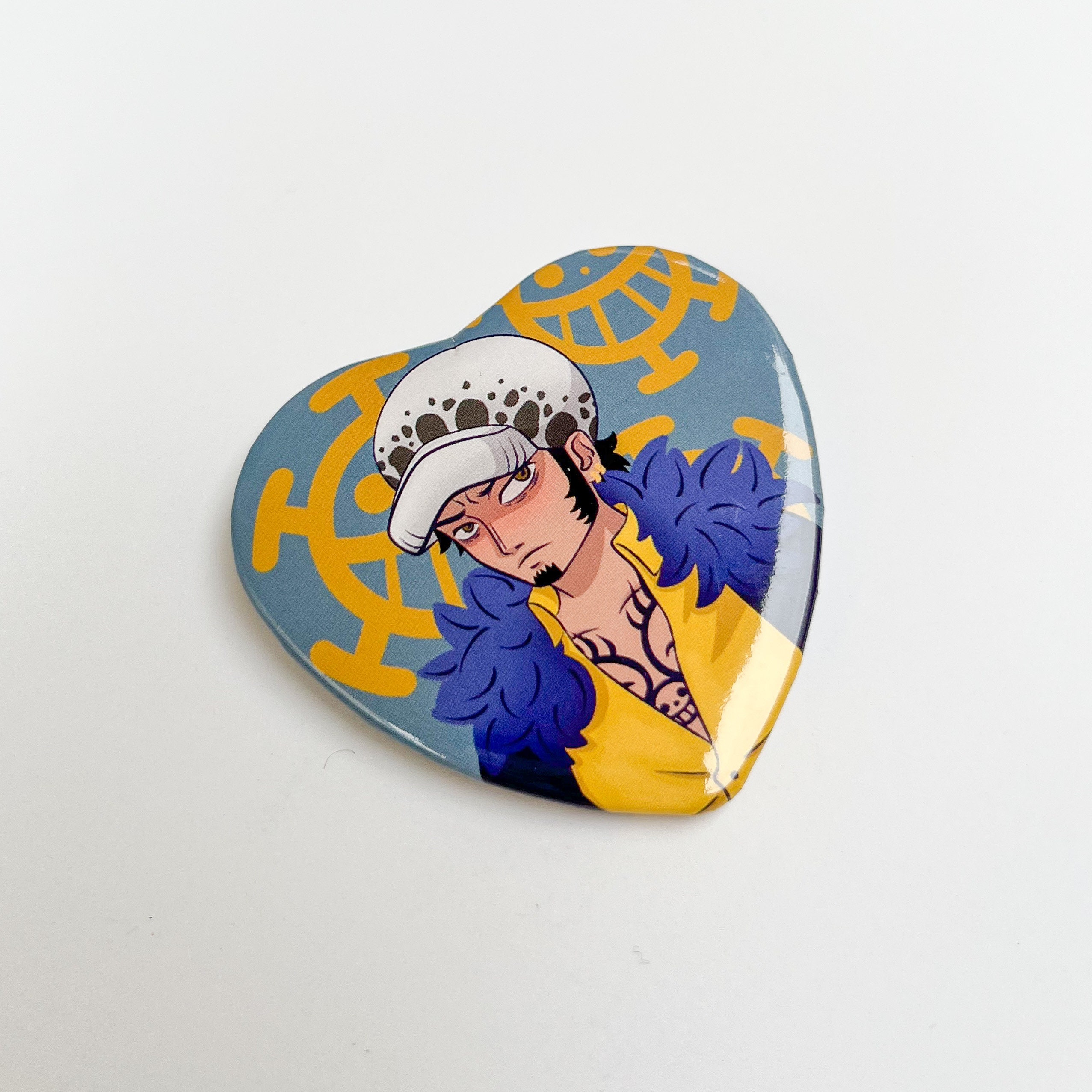 Pirate Anime Heart Button Heart Pirate - Etsy