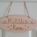 Personalised Heart Door Sign Bedroom Heart Shaped Bedroom Sign Children ...