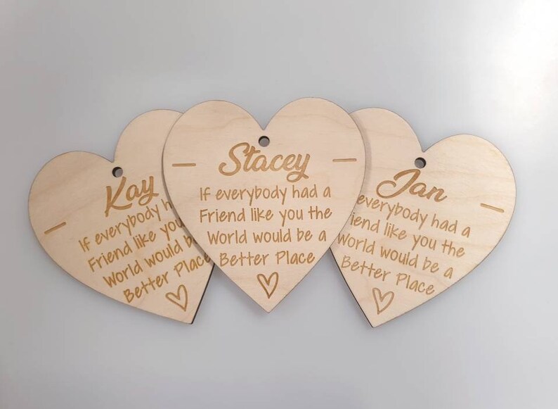 Personalised Friend Heart Plaque friendship Gift Friend - Etsy
