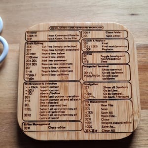 Personalised Wireless Charger | Visual Studio Shortcuts Table | Gift ...