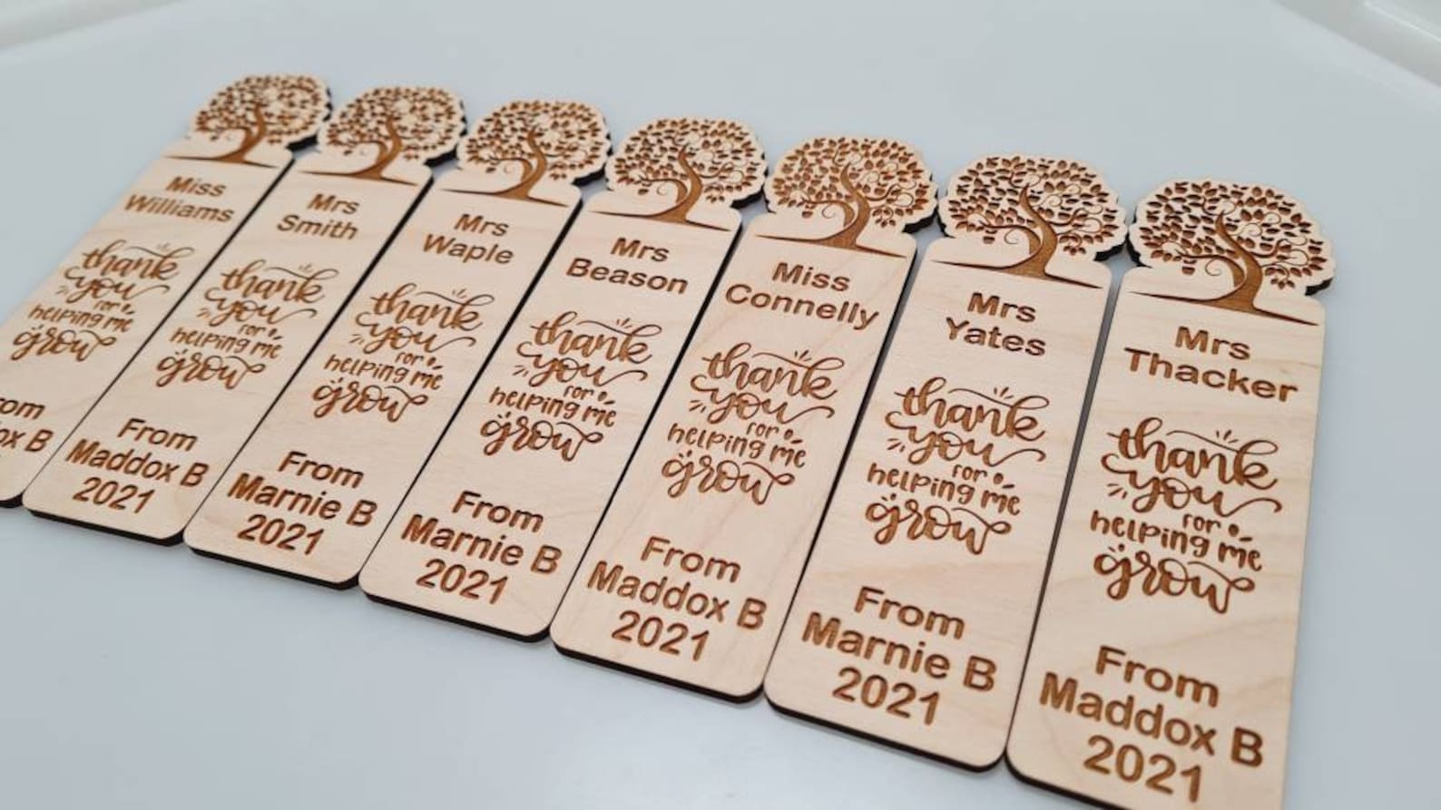 Personalised Wooden Teacher Bookmark Gifts Christmas Teacher - Etsy UK