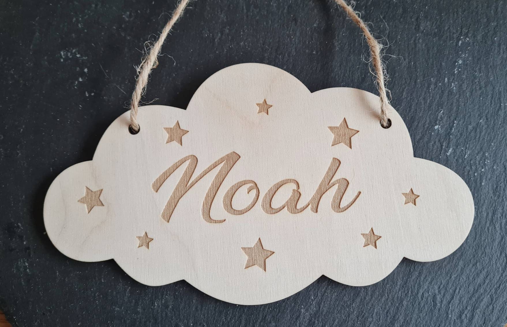 Personalised Childrens Door Sign - Personalised Cloud Shaped Bedroom ...