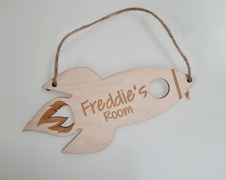 Personalised Rocket Door Sign Bedroom Plaque Space Theme - Etsy UK