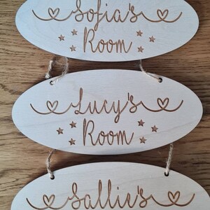 Personalised Heart Door Sign - Bedroom Heart Shaped Bedroom Sign ...