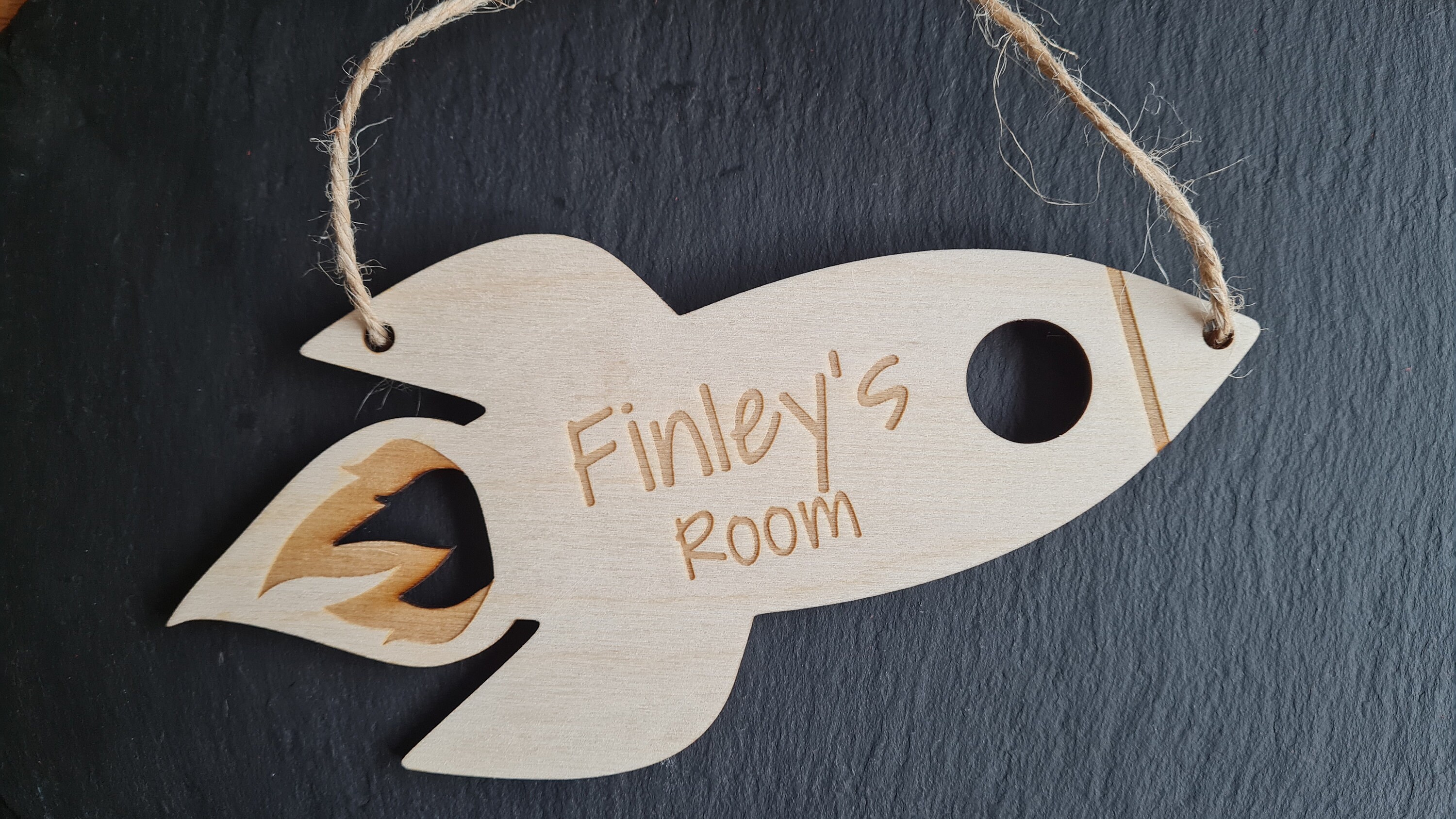 Personalised Rocket Door Sign - Bedroom Plaque Space Theme Sign ...