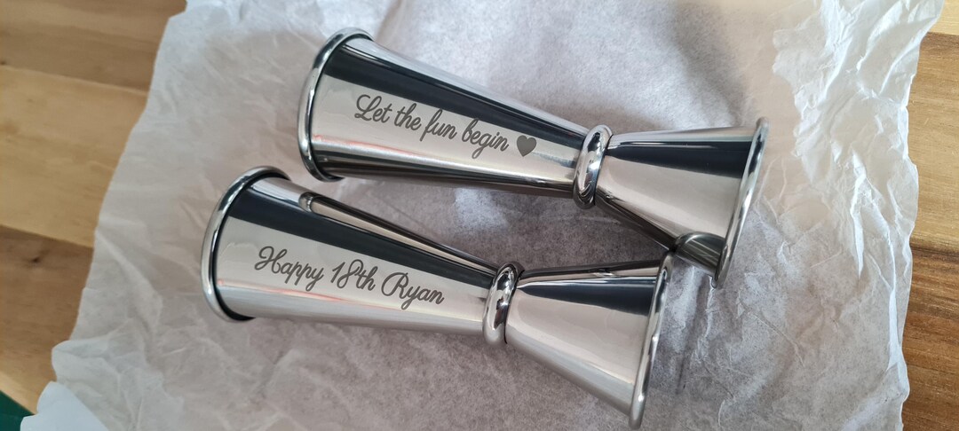 18th, 21st, 30th, 40th, 50th Ect Birthday Gift Stainless Steel Jigger ...