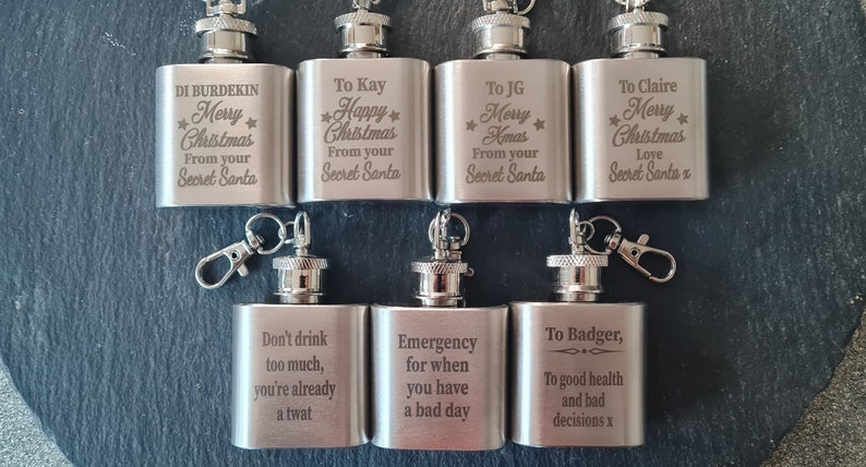 Secret Santa Gift for Under 10 Pounds Personalised Mini Hip Flask ...