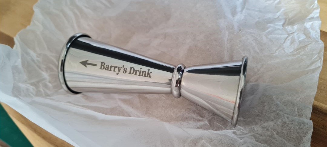 Personalised Stainless Steel Jigger / Spirit Measure - Husband Wife ...