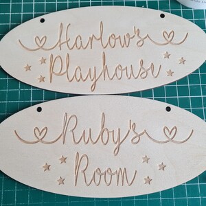 Personalised Heart Door Sign Bedroom Heart Shaped Bedroom Sign Children ...