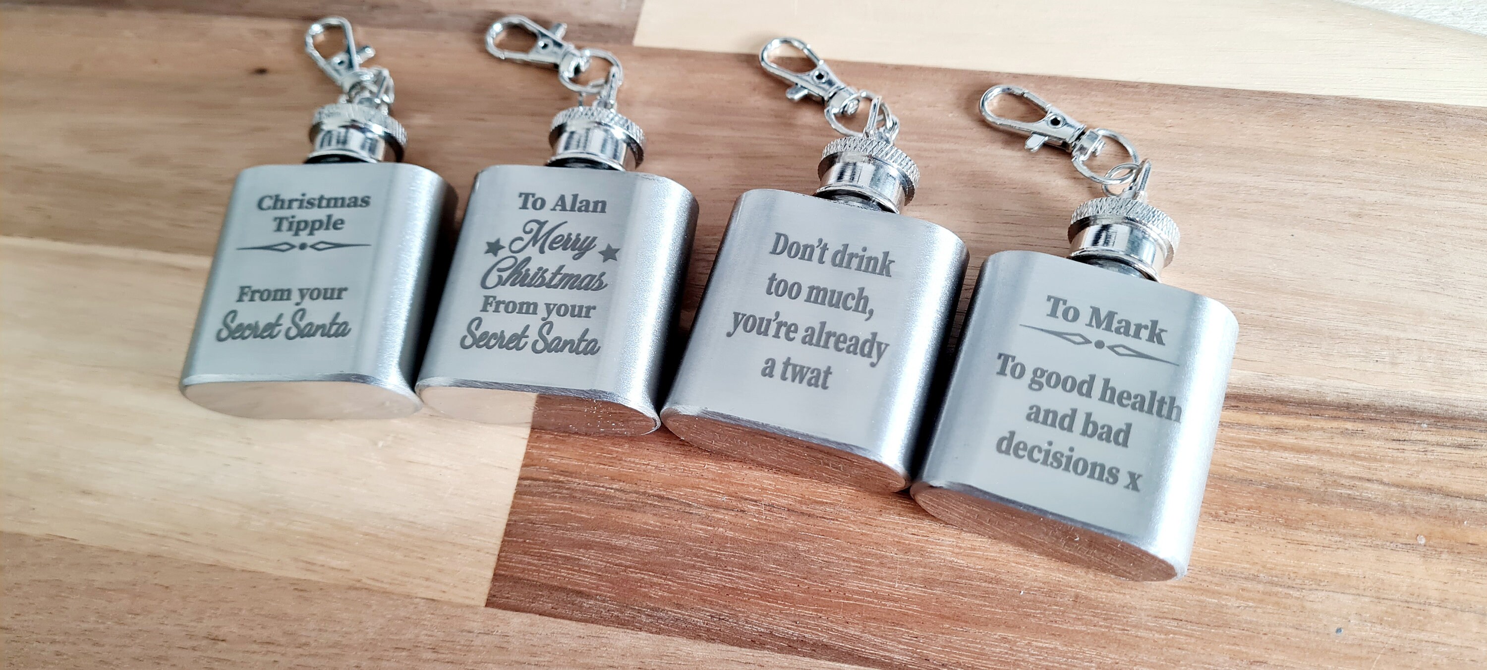 Secret Santa Gift for Under 10 Pounds Personalised Mini Hip Flask ...