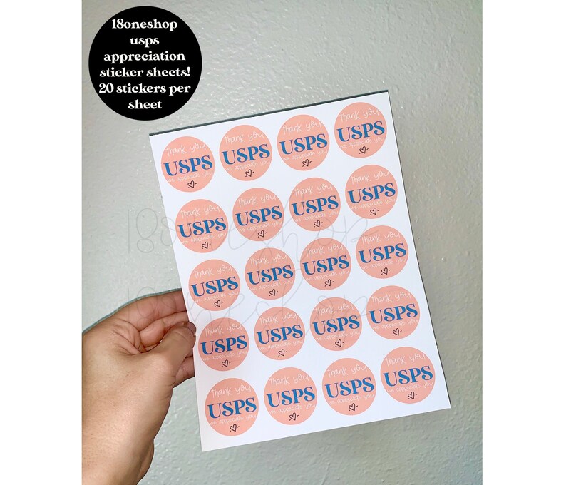 Usps Appreciation Sticker Sheets Mailing Stickers Packaging - Etsy
