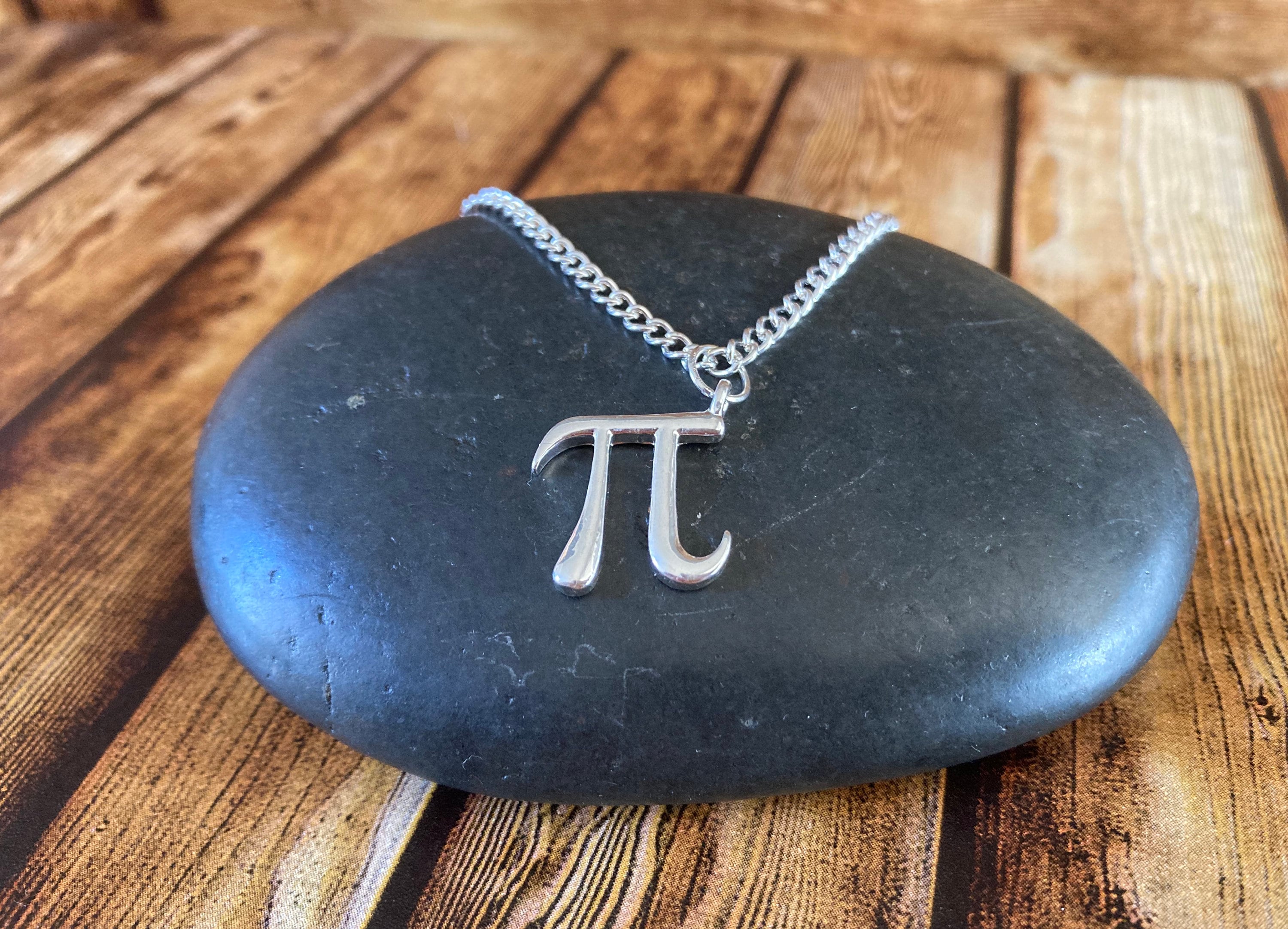 Silver Pi Necklace Pi Symbol Math Jewellery Geek Jewellery | Etsy UK