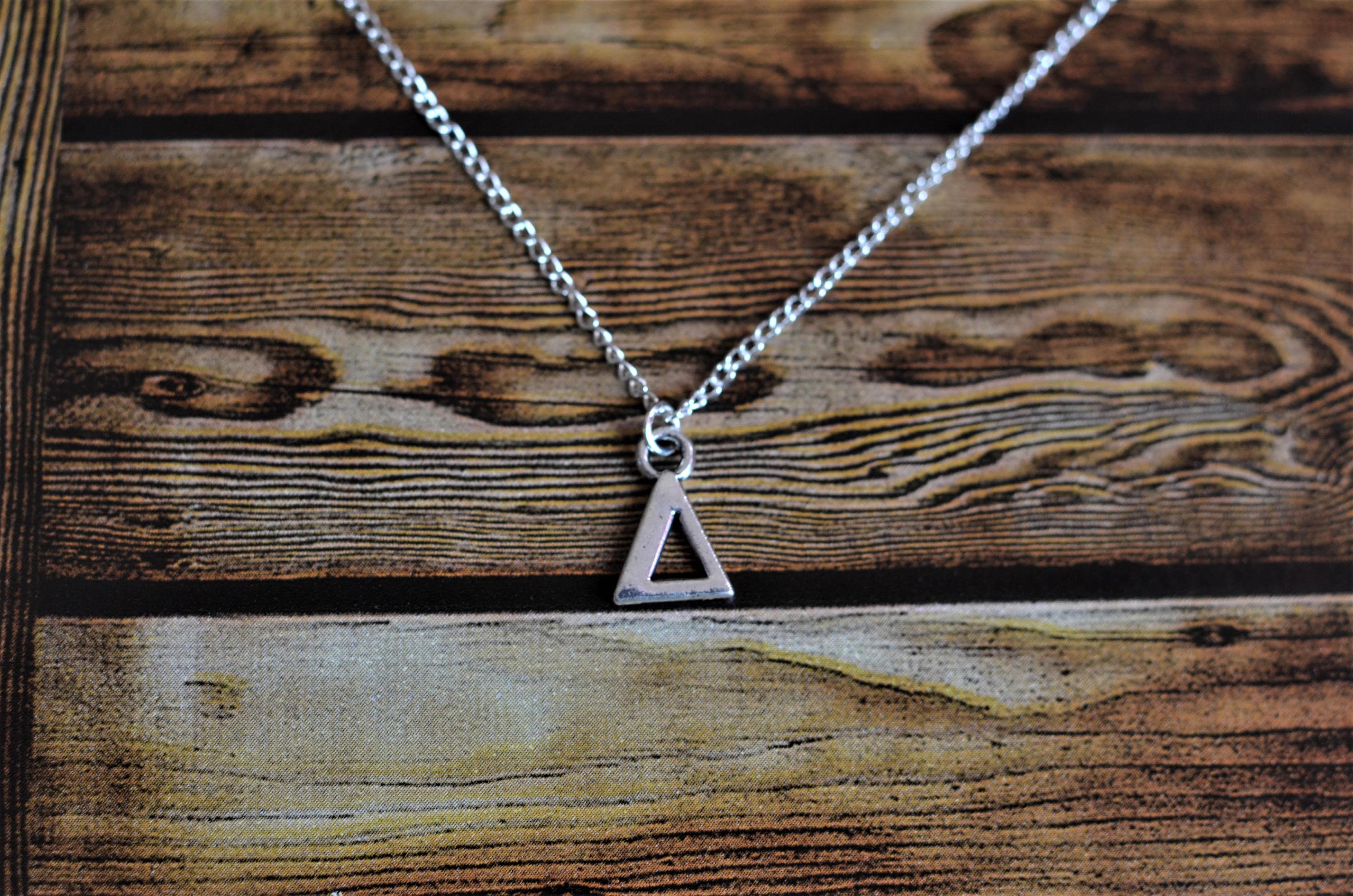 Delta Symbol Pendant Maths Jewellery Delta Necklace Greek | Etsy