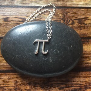 Silver Pi Necklace Pi symbol Math Jewellery Geek Jewellery | Etsy