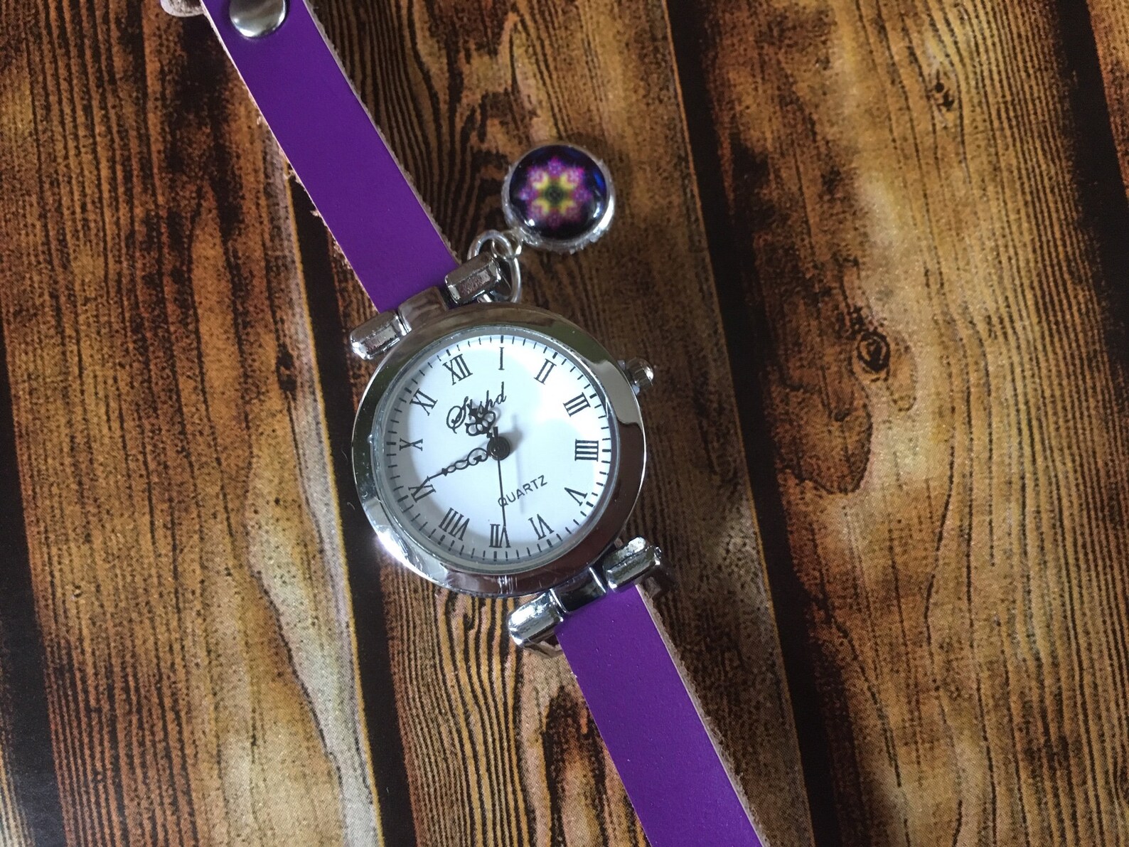 Purple Leather Watch Womens Watch Ladies Watch Minimalist - Etsy UK