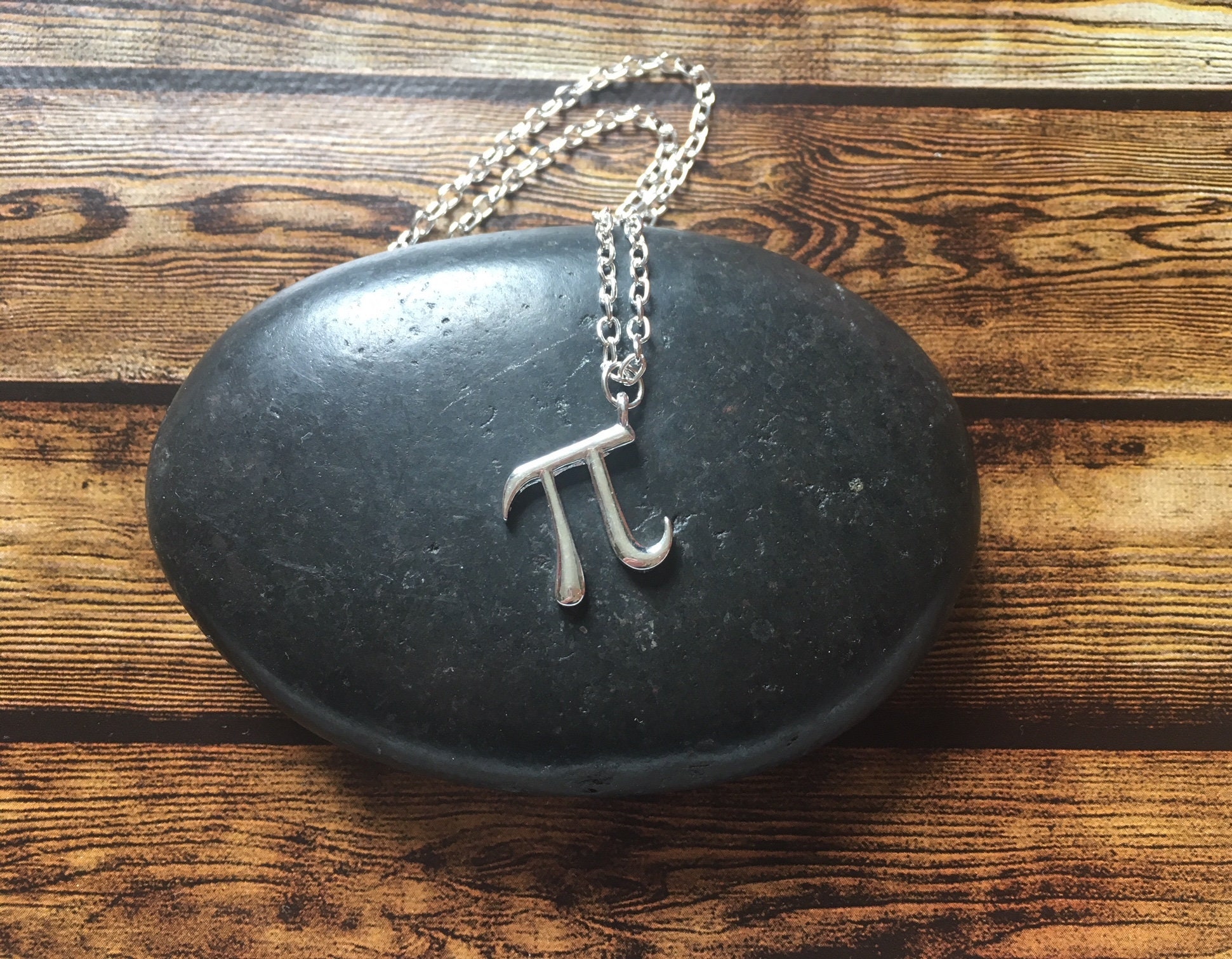 Silver Pi Necklace Pi symbol Math Jewellery Geek Jewellery | Etsy