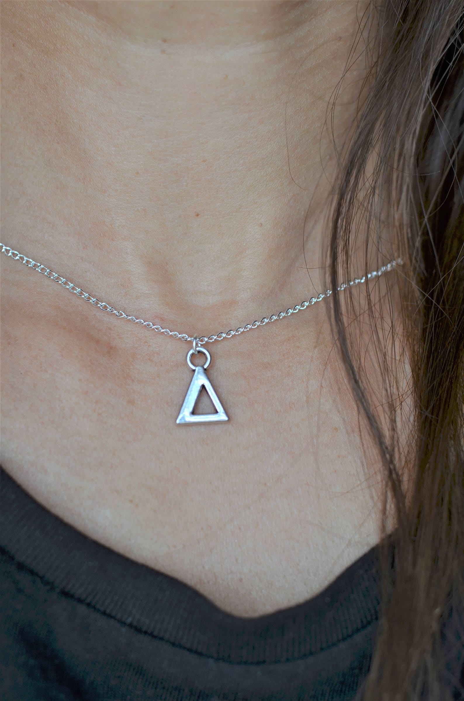Delta Symbol Pendant Maths Jewellery Delta Necklace Greek | Etsy