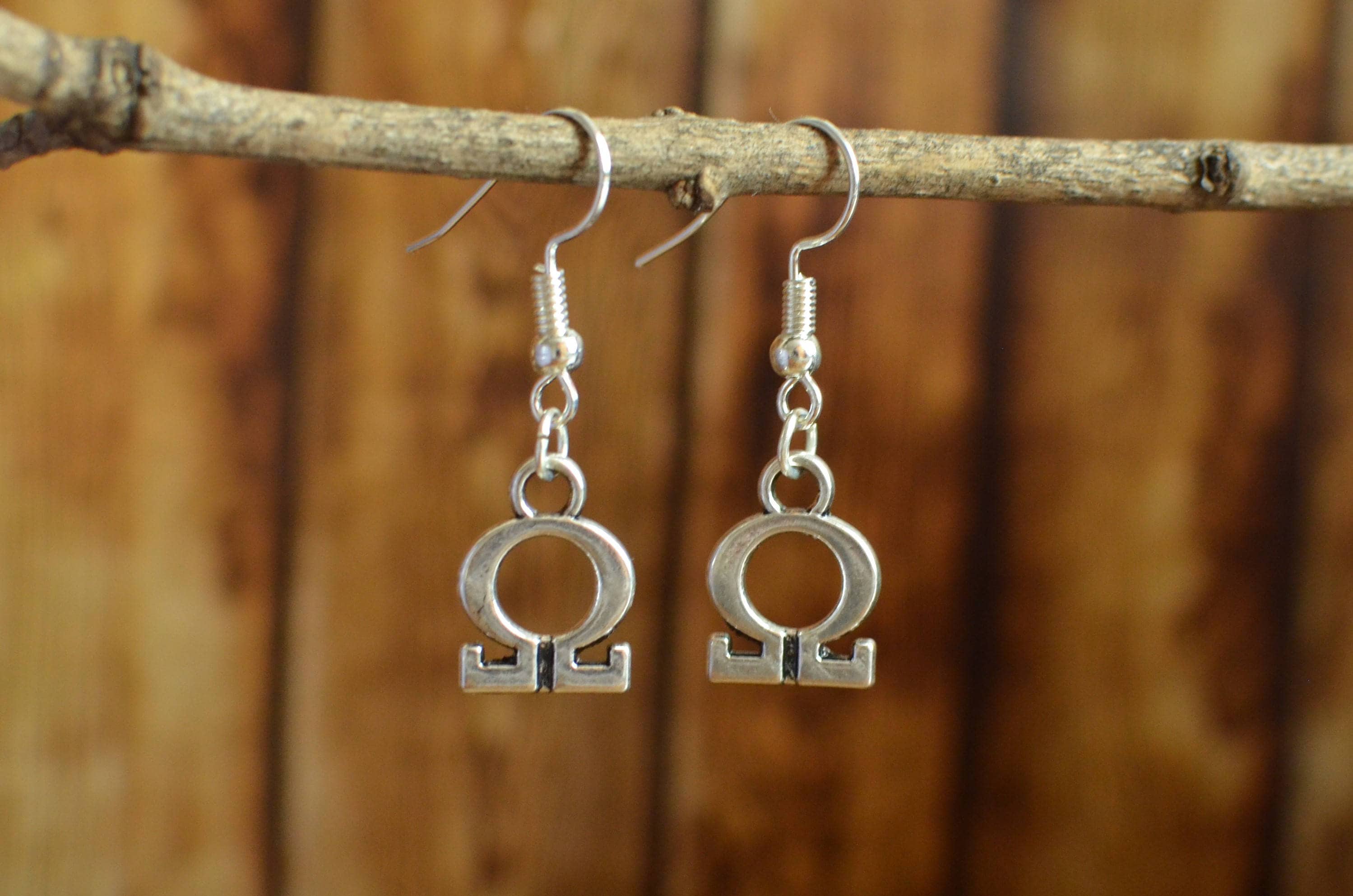 Omega Earrings Omega Symbol Greek Alphabet Minimalist | Etsy
