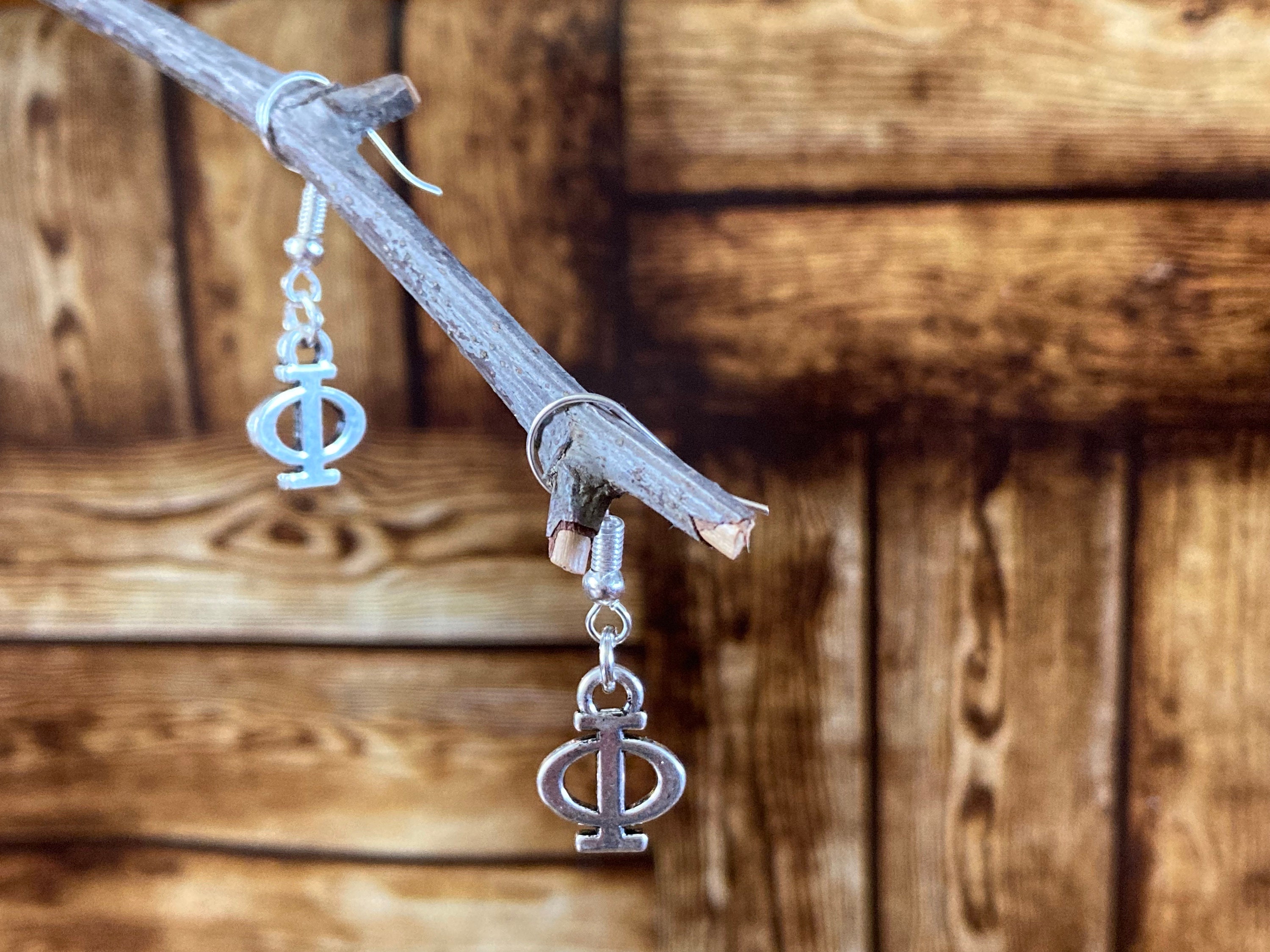 Phi Symbol Earring Maths Jewellery Math Student Gift Math | Etsy