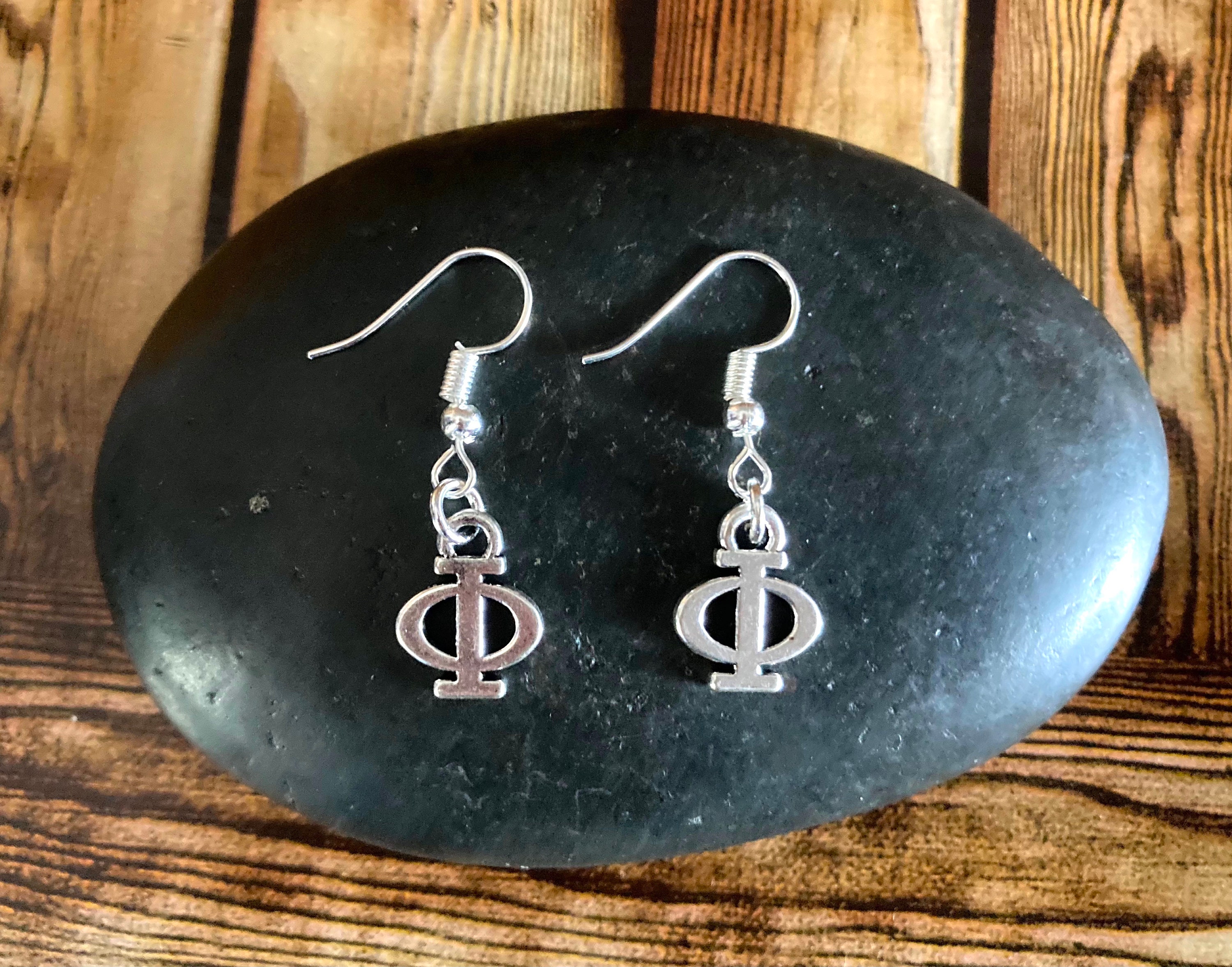 Phi Symbol Earring Maths Jewellery Math Student Gift Math - Etsy