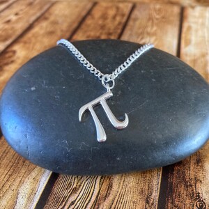 Silver Pi Necklace, Pi Symbol, Math Jewellery, Geek Jewellery, Math ...