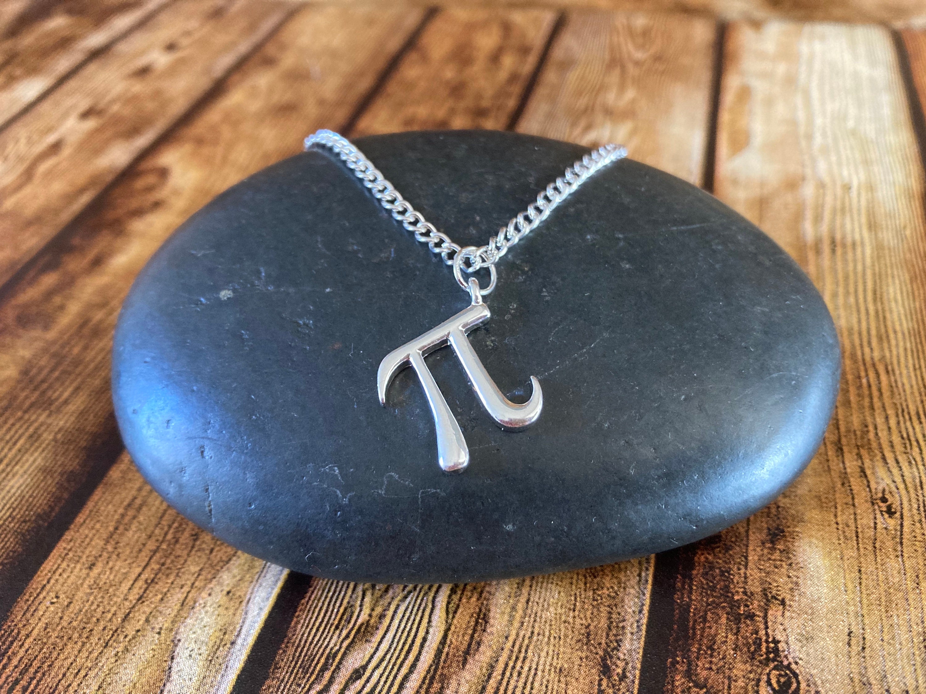 Silver Pi Necklace Pi Symbol Math Jewellery Geek Jewellery | Etsy UK
