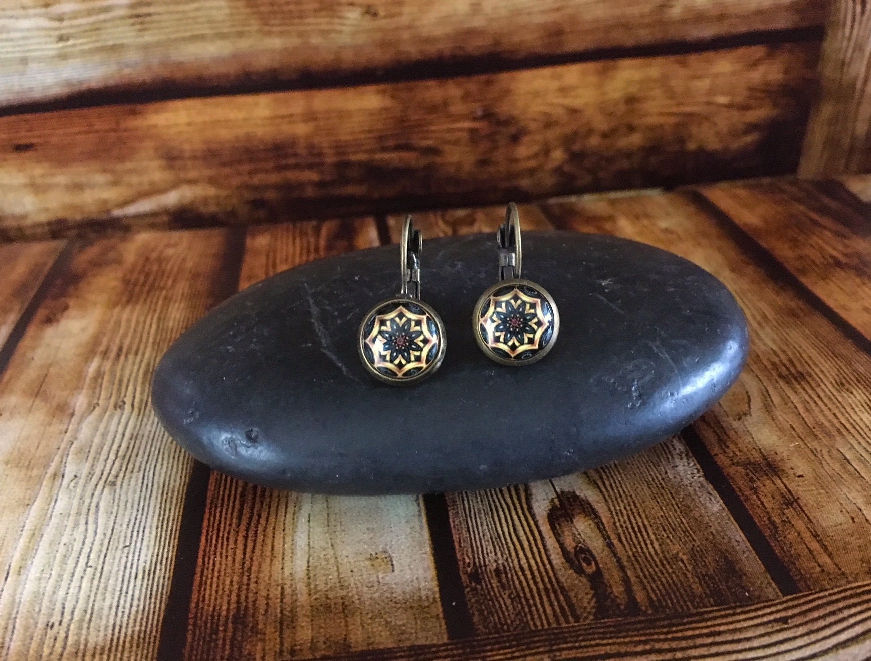 Mandala Earring Mandala Jewellery Meditation Jewellery | Etsy