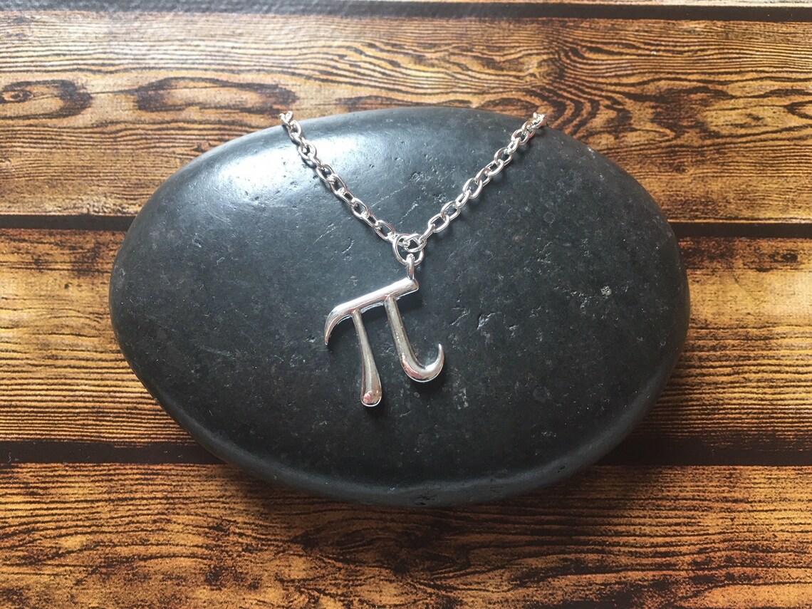 Silver Pi Necklace Pi symbol Math Jewellery Geek Jewellery | Etsy