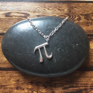 Silver Pi Necklace Pi symbol Math Jewellery Geek Jewellery | Etsy