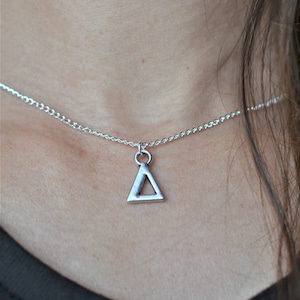 Delta Symbol Pendant, Maths Jewellery, Delta Necklace, Greek Alphabet ...