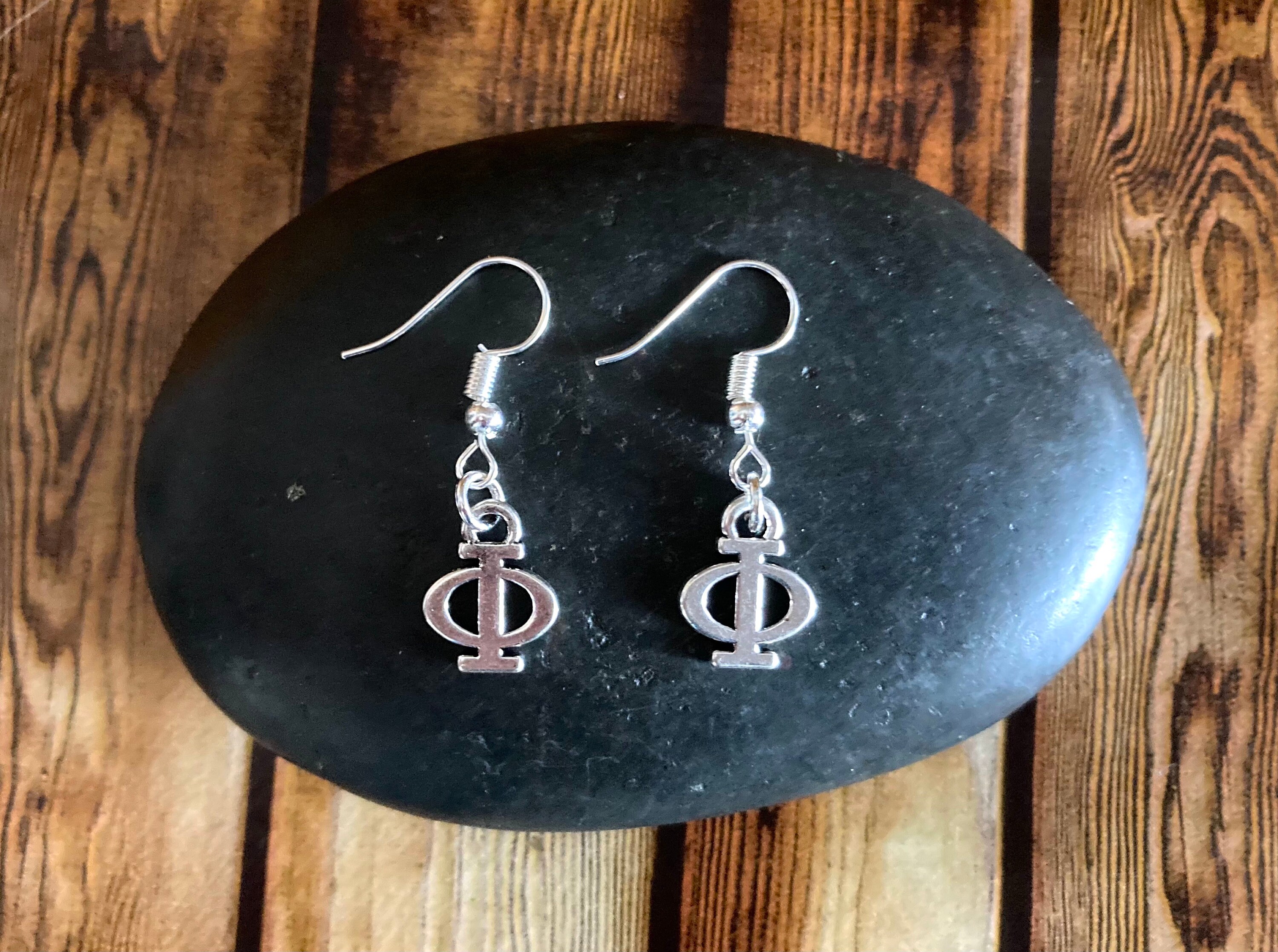 Phi Symbol Earring Maths Jewellery Math Student Gift Math | Etsy